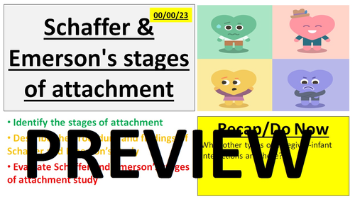 Schaffer & Emerson's (1964) Stages of attachment - AQA A Level ...