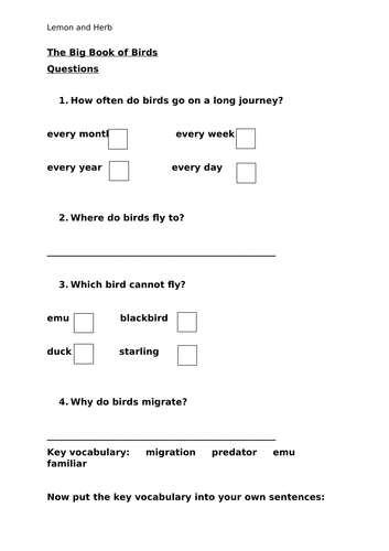 The Big Book of Birds Book Talk | Teaching Resources