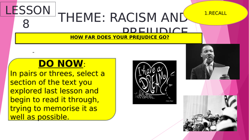 Racism and Prejudice Year 8&9 Drama | Teaching Resources