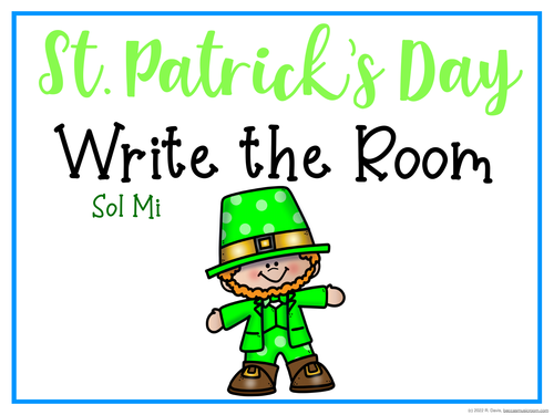 Sol Mi St. Patrick's Day Write the Room for Solfege Patterns | Teaching ...