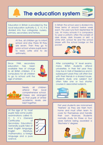 BRIEF INFORMATIVE SUMMARY OF THE UK EDUCATIONAL SYSTEM | Teaching Resources