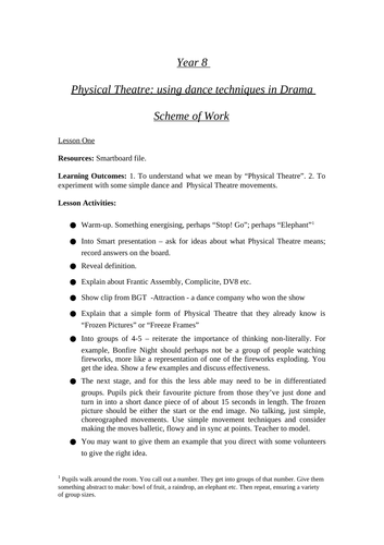 Physical Theatre | Teaching Resources