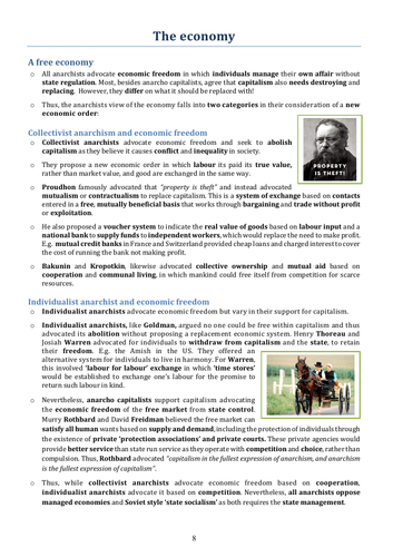 Anarchism on the economy A Level Politics | Teaching Resources