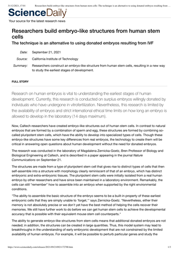 Stem Cell Research Task (OCR) | Teaching Resources