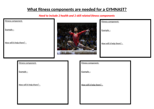 GCSE PE Fitness components worksheet | Teaching Resources GCSE PE Fitness components worksheet | Teaching Resources