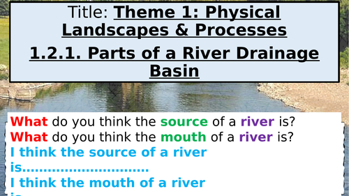 WJEC GCSE Theme 1 - Rivers - All Lessons | Teaching Resources