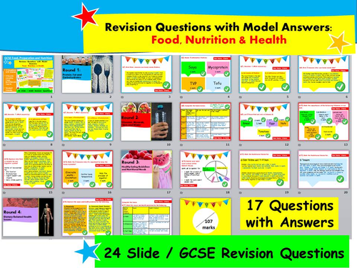 GCSE Food Revision: Mock Questions with Model Answers - Food, Nutrition ...