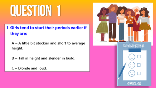 Puberty Quiz | Teaching Resources