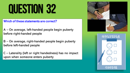 Puberty Quiz Teaching Resources