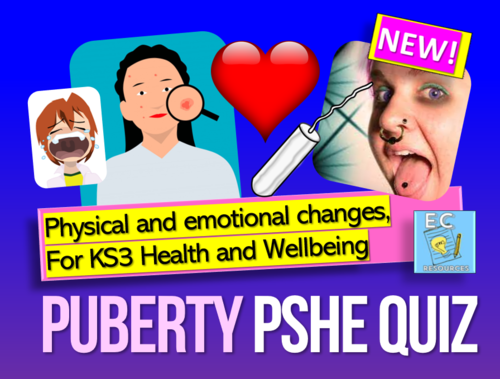 Puberty Quiz | Teaching Resources