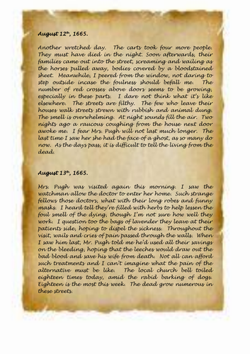 Diary Entry Comprehension | Teaching Resources