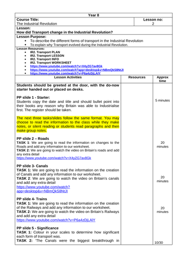 2. How did Transport change during the Industrial Revolution ...