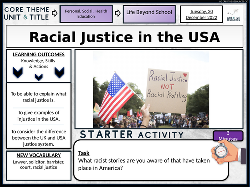 Racial Justice in the USA + Racism | Teaching Resources
