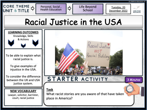 Racial Justice in the USA + Racism | Teaching Resources