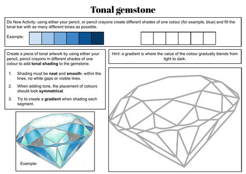 Art & Design KS3 cover lesson- tonal shading | Teaching Resources