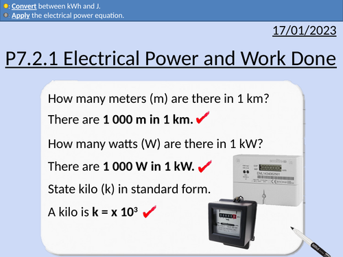 GCSE OCR Physics: P7.2 Power and Efficiency | Teaching Resources
