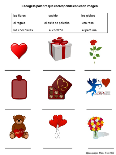 El Día de San Valentín - Spanish Valentine's Day Activities | Teaching ...