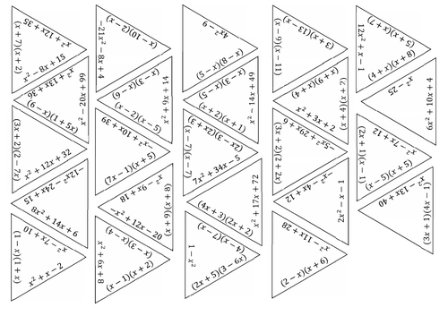 Expanding/Factorising Double Brackets - Tarsia Puzzle | Teaching Resources Expanding/Factorising Double Brackets - Tarsia Puzzle | Teaching Resources