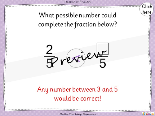 Comparing And Ordering Non Unit Fractions Year 3 Teaching Resources