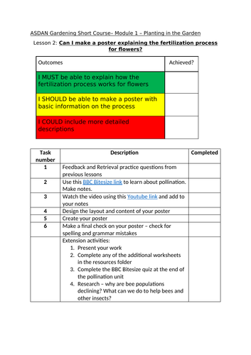 ASDAN Gardening Short Course Module 1 | Teaching Resources ASDAN Gardening Short Course Module 1 | Teaching Resources