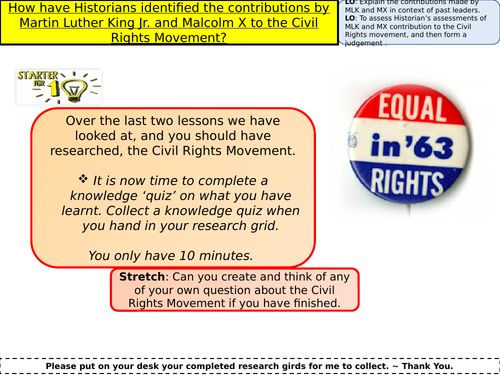 How have Historians identified the contributions by MLK and Malcolm X ...