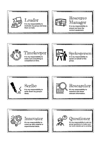 Groupwork Roles | Teaching Resources