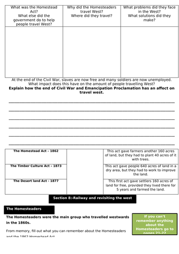 American West AQA8145 1-9 Revision Guide | Teaching Resources