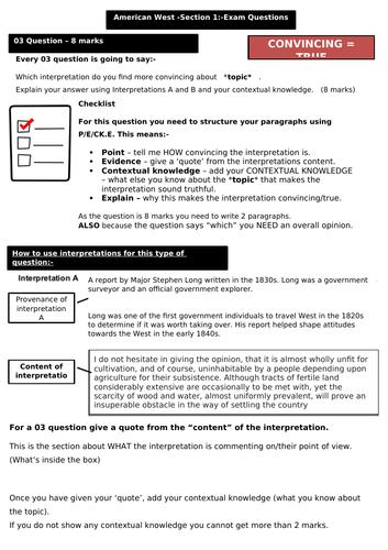 American West AQA8145 1-9 Revision Guide | Teaching Resources