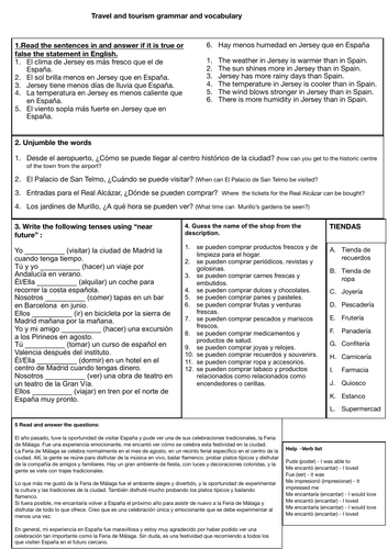 Travel and tourism - Near future , vocabulary, reading. Follows Mira ...