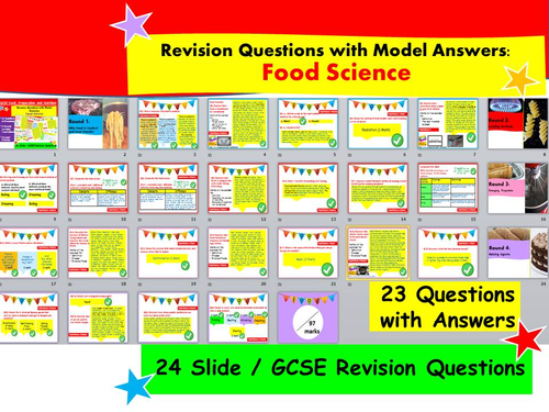 GCSE Food Revision: Mock Questions with Model Answers - Food Science ...