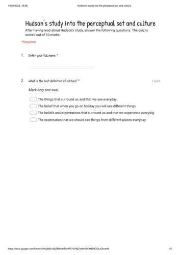 AQA GCSE Psychology - Factors affecting perception: Culture (Perception ... AQA GCSE Psychology - Factors affecting perception: Culture (Perception ...