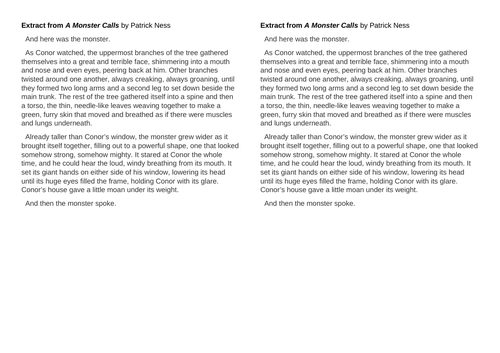 A Monster Calls Scheme of Work | Teaching Resources