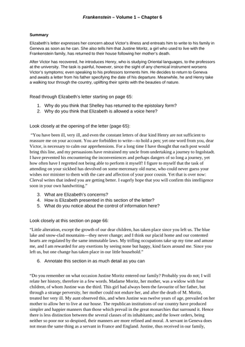 Frankenstein Worksheets | Teaching Resources