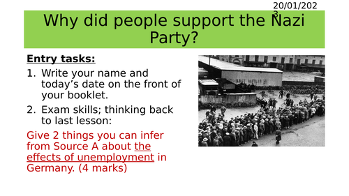 GCSE Germany | Growth of the Nazi Party | Teaching Resources