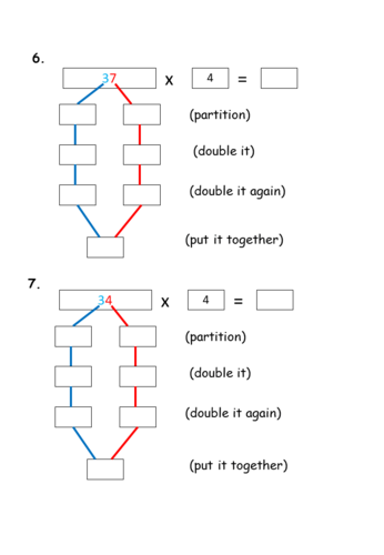 Maths worksheets and poster - Doubling to use the 4 x table and 8 x ...
