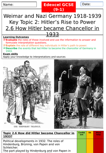 GCSE Germany | Hitler becomes Chancellor | Teaching Resources