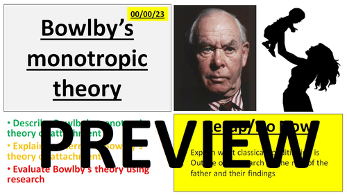 Bowlby's monotropic theory - AQA A Level Psychology (Attachment ...