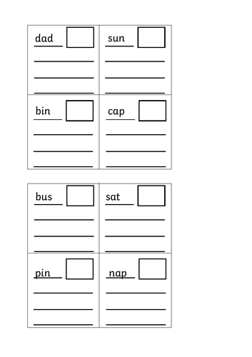 CVC words, read, copy and draw. | Teaching Resources