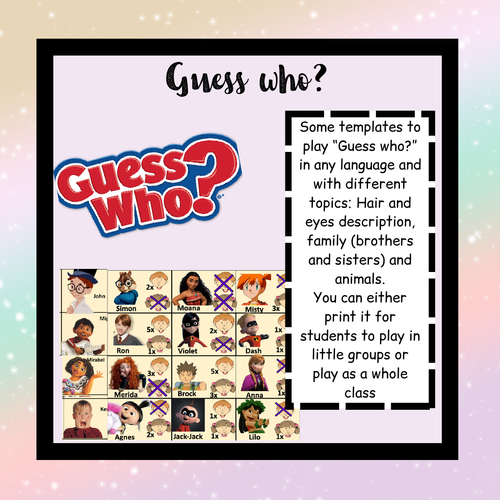 Guess who? languages | Teaching Resources