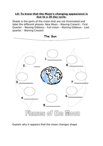 Space or Earth, Sun and moon activities | Teaching Resources