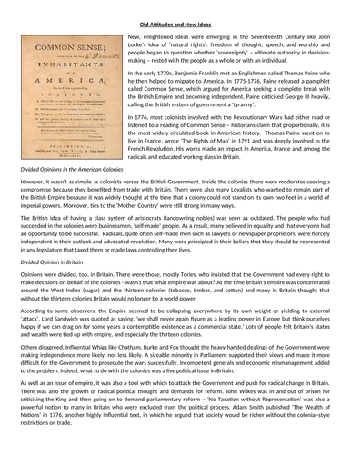 Enlightened Ideas in the American Revolution | Teaching Resources