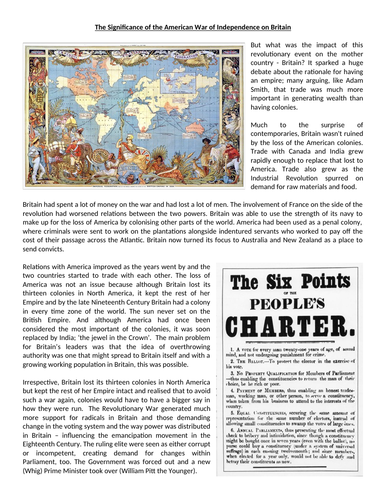 The Significance of the American Revolution | Teaching Resources