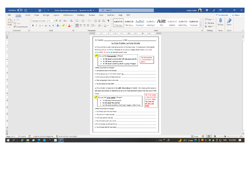 FRENCH FUTURE TENSES - LE PROCHE & LE SIMPLE | Teaching Resources