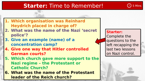 GCSE Germany L22 - Nazi Propaganda | Teaching Resources