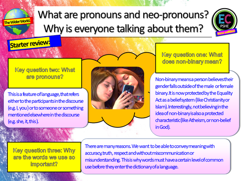Pronouns and Gender PSHE | Teaching Resources