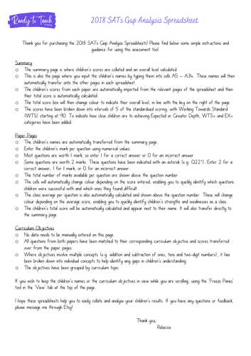 2018 KS1 SATs Gap Analysis Bundle | Teaching Resources