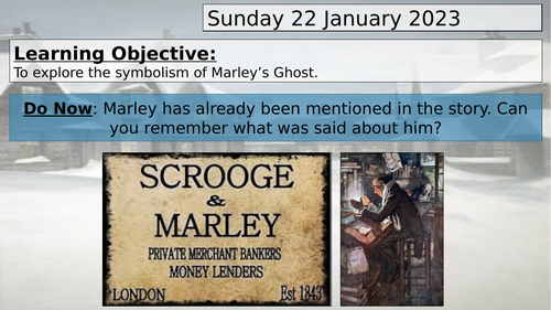 GCSE - A Christmas Carol Lower Ability Lesson Bundle - Marley's Ghost | Teaching Resources