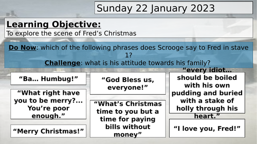 GCSE - A Christmas Carol Lower Ability Lesson Bundle - Fred's Christmas ...