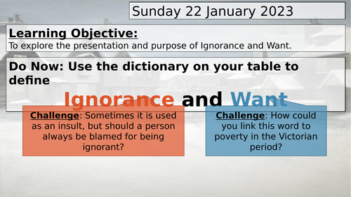 GCSE - A Christmas Carol Lower Ability Lesson Bundle - Ignorance and ...