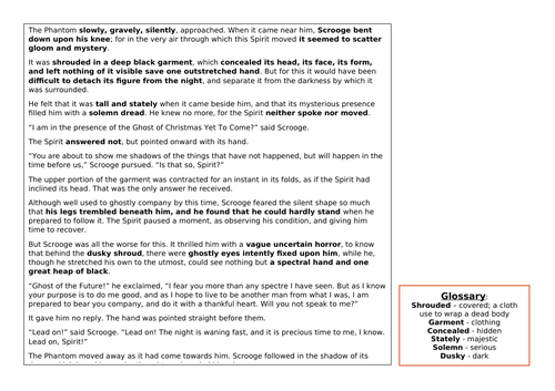 GCSE - A Christmas Carol Lower Ability Lesson Bundle - The Ghost of ...